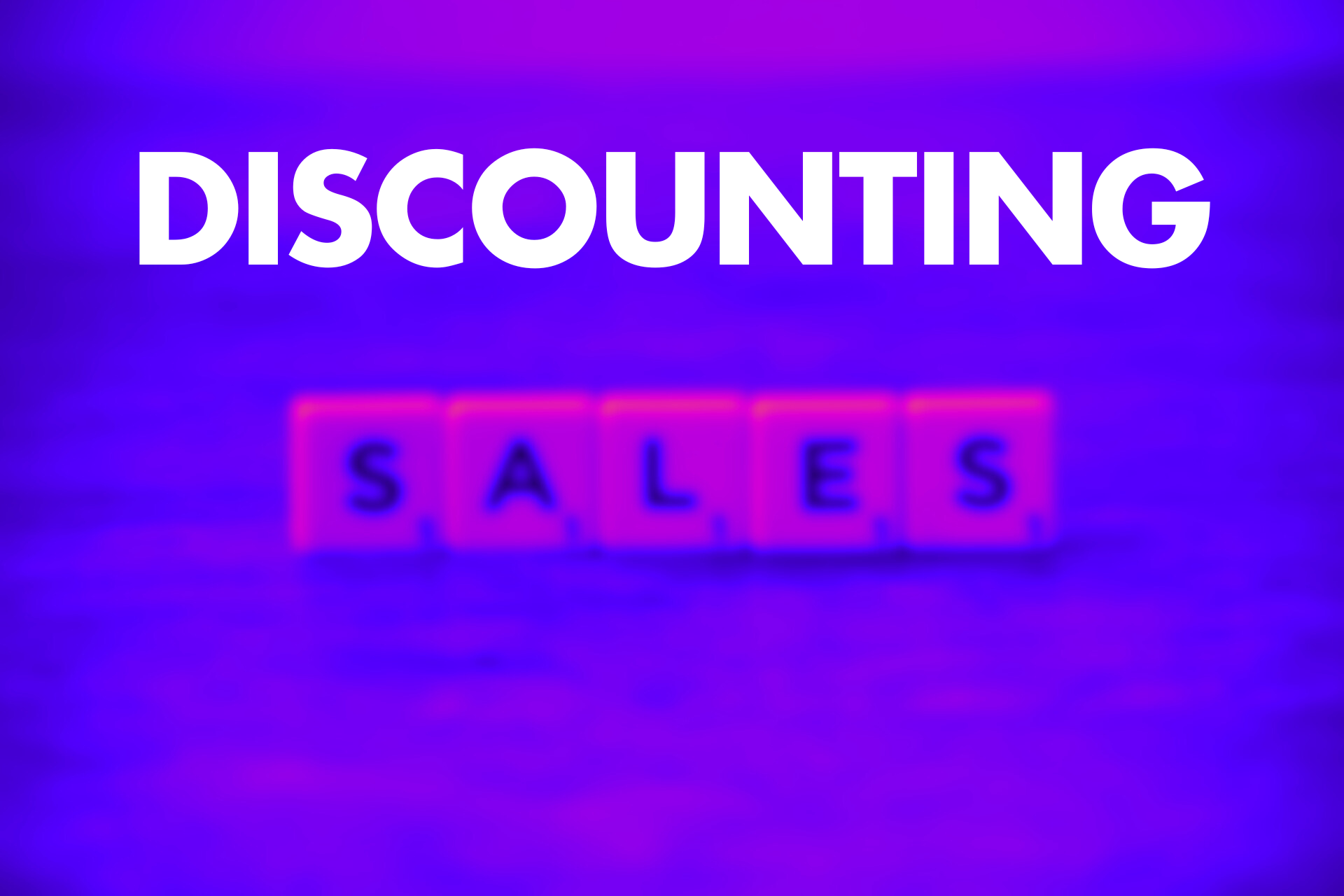 Discounting – Lost and Desperate